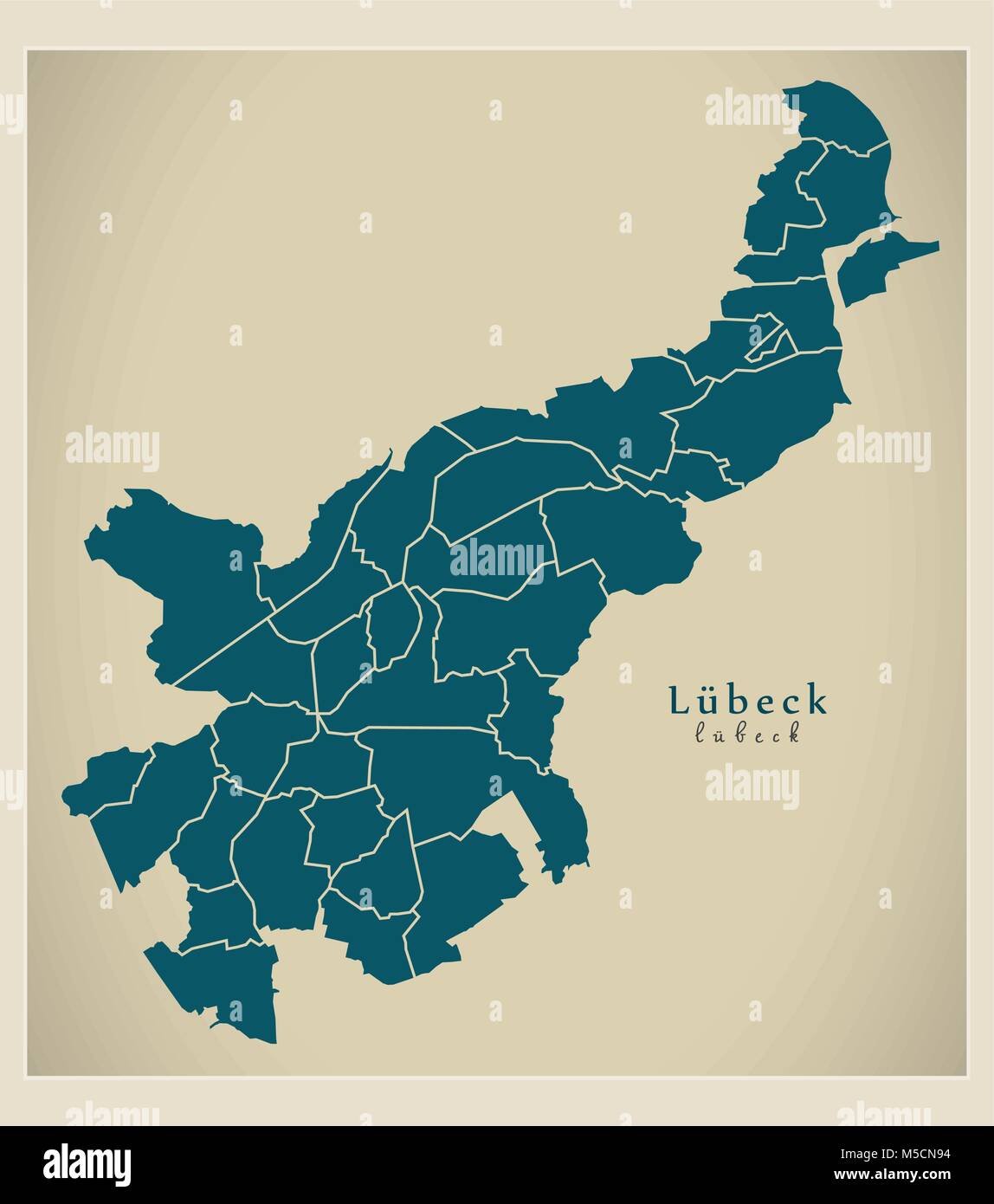 Luebeck area map hi-res stock photography and images - Alamy