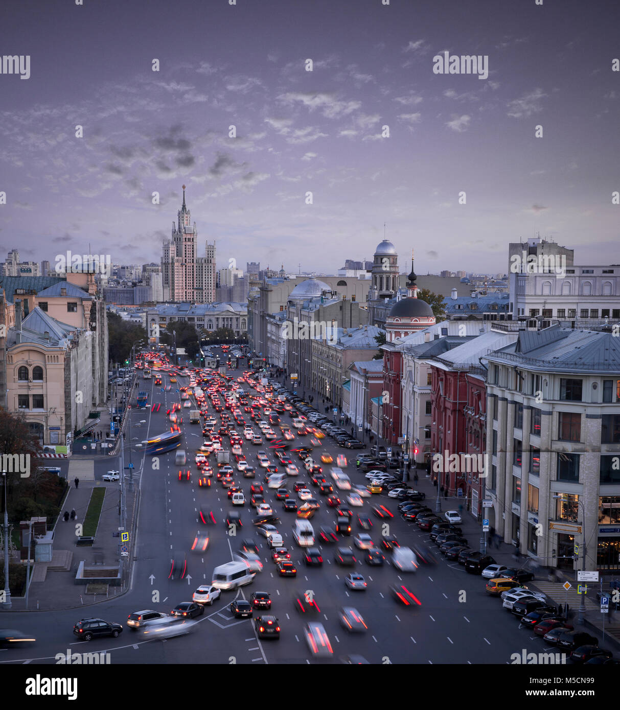 Traffic jam in Moscow, Russia Stock Photo - Alamy