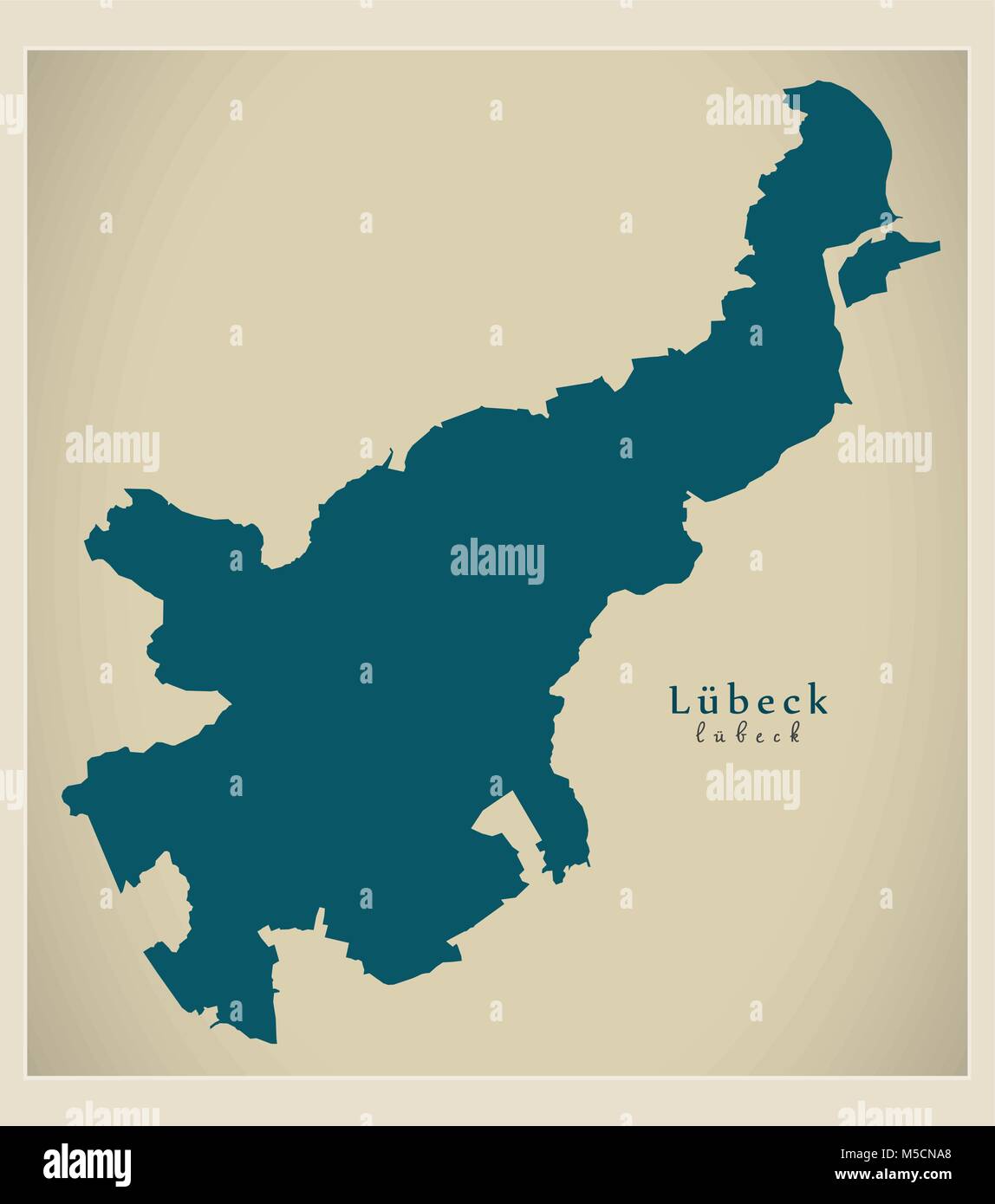 Modern City Map - Luebeck city of Germany DE Stock Vector Image & Art ...