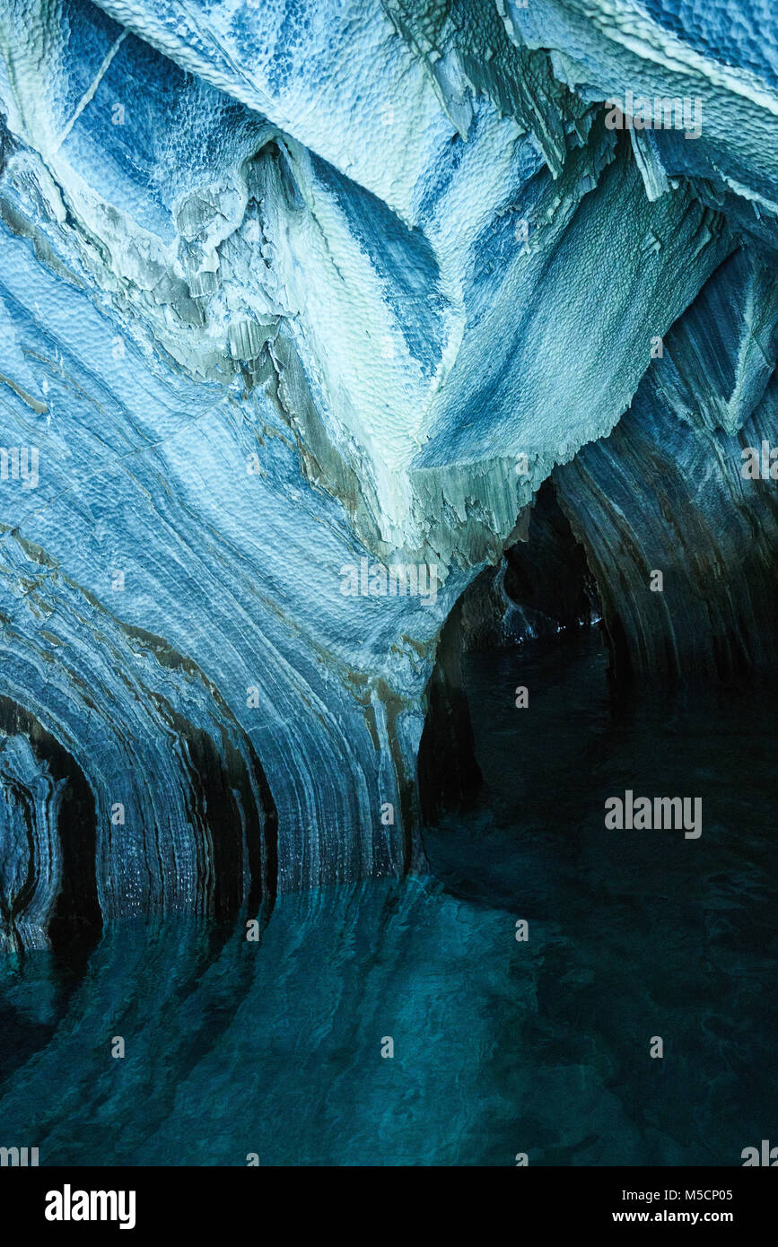 The Marble Caves of Patagonia, Chile. Turquoise colors and splendid ...