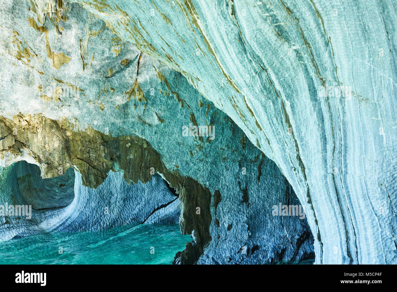 The Marble Caves of Patagonia, Chile. Turquoise colors and splendid ...