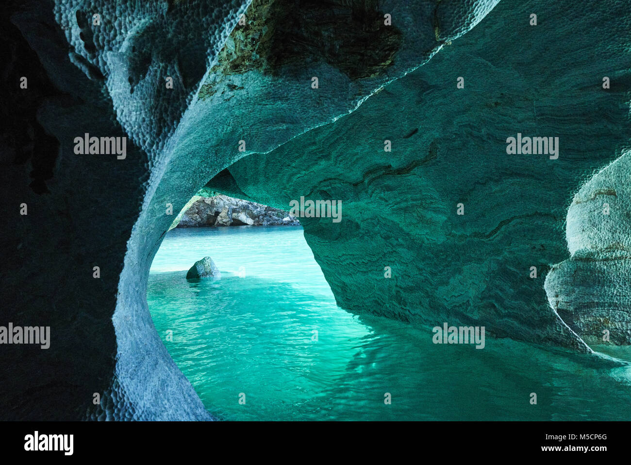 The Marble Caves of Patagonia, Chile. Turquoise colors and splendid ...