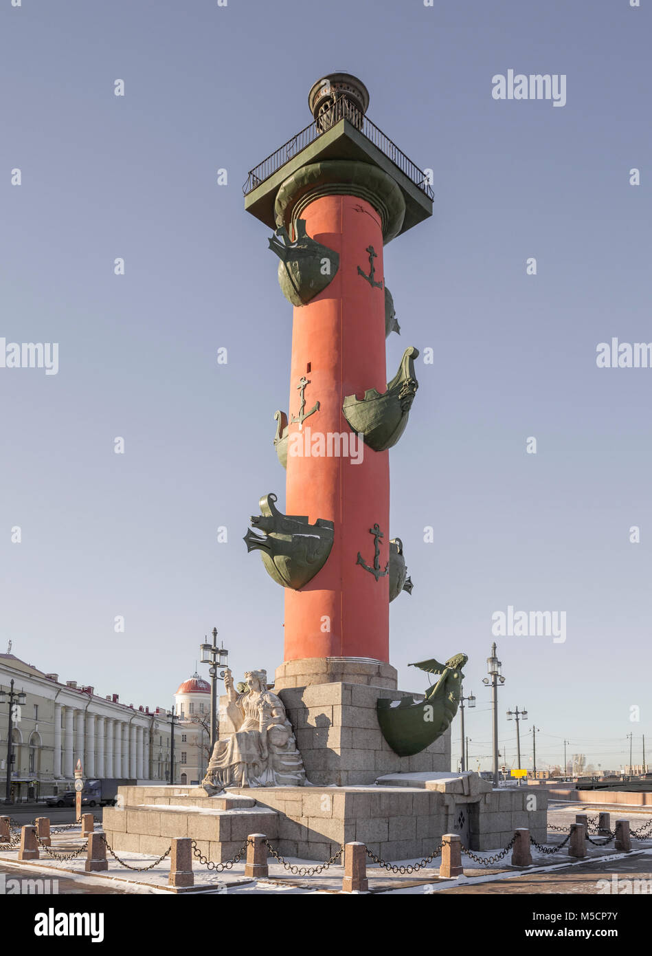 Rostral column in St. Petersburg, Russia Stock Photo - Alamy
