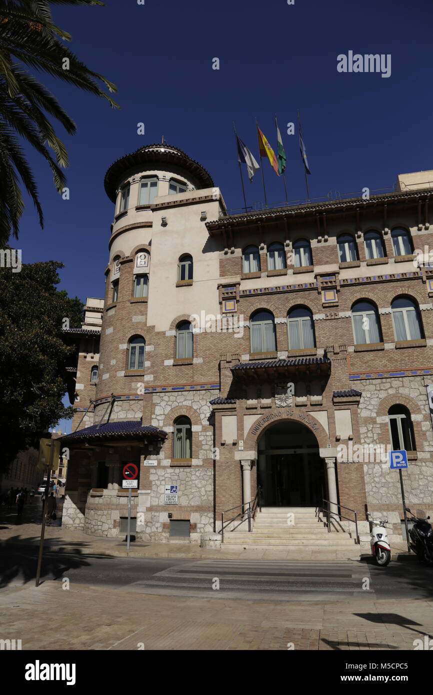 Beautiful buildings in the city center of Málaga Spain Stock Photo - Alamy