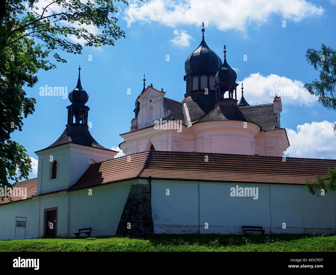 Pilgrimage Church of the Holy Trinity,towers,roofs,trees,sky Stock ...