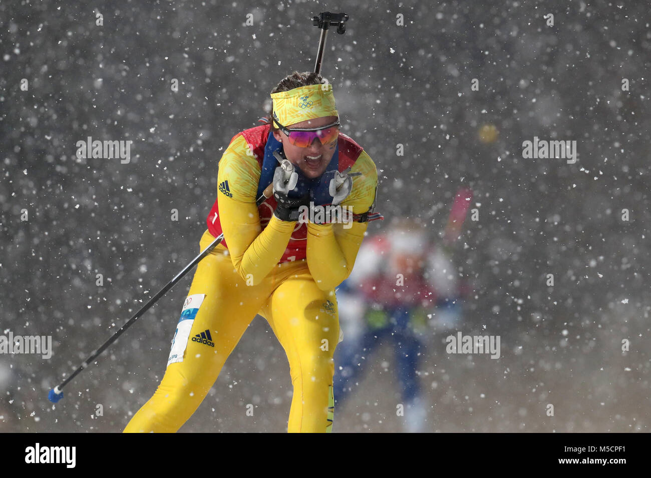 Sweden's Linn Persson in action during the Women's 4x6km Relay at the ...