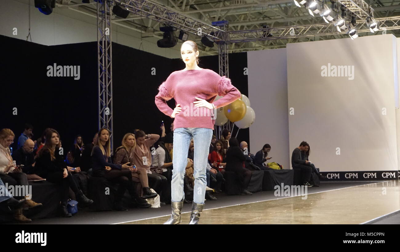 Catwalk model show in Moscow Stock Photo - Alamy