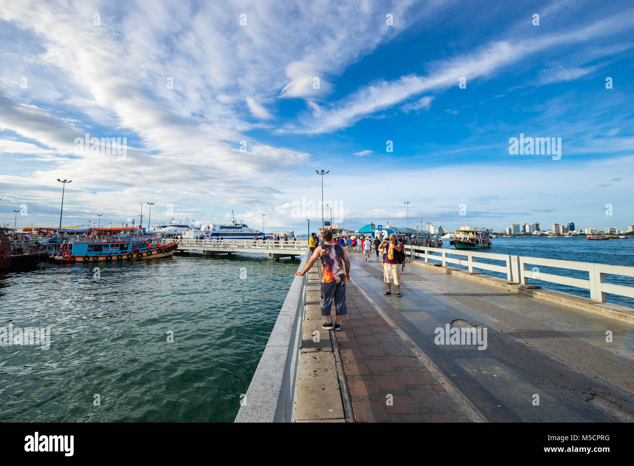 PATTAYA, THAILAND - September 2 : View from Bali Hai Pier Pattaya Bay ...