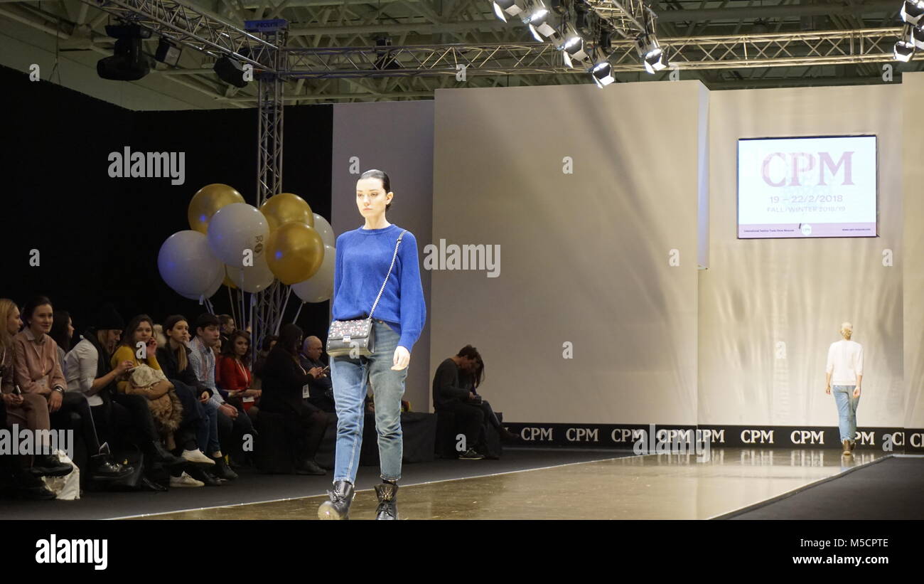 Catwalk model show in Moscow Stock Photo - Alamy