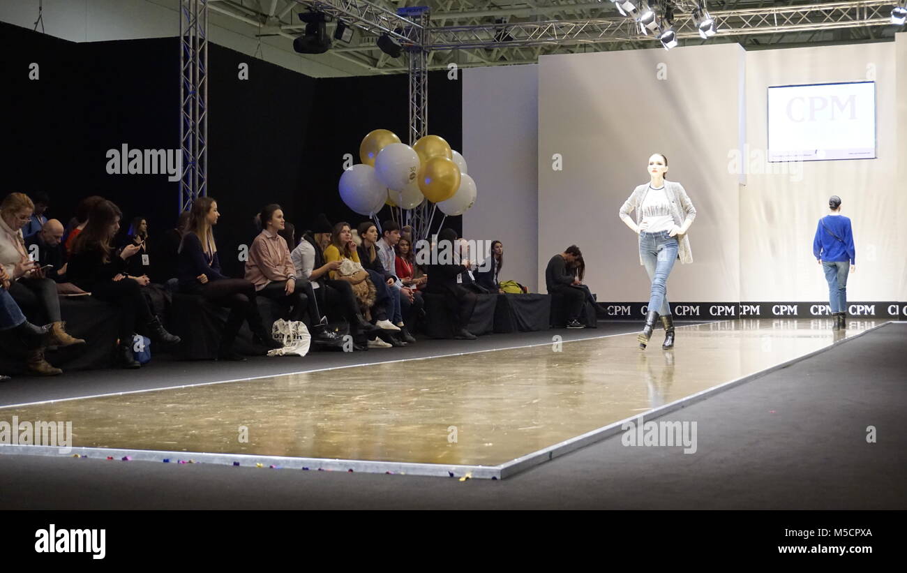 Catwalk model show in Moscow Stock Photo - Alamy