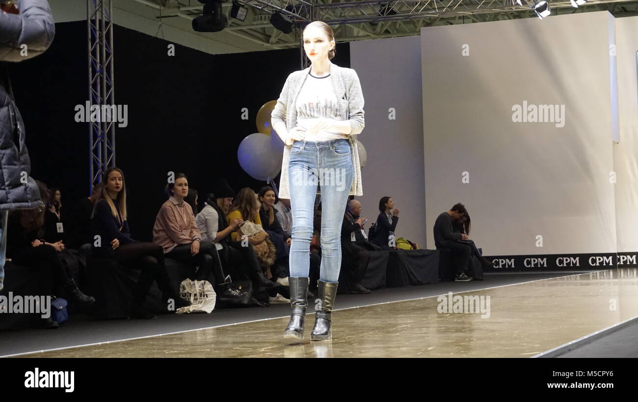 Catwalk model show in Moscow Stock Photo - Alamy