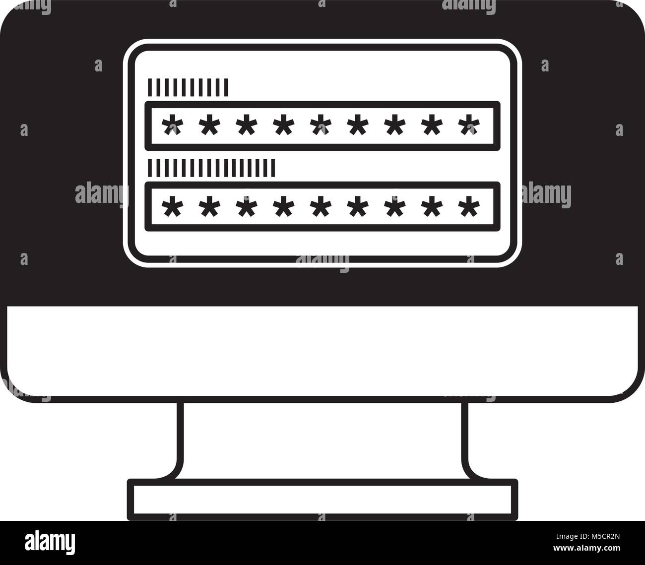 Screen Computer Password Login Access Stock Vector Image And Art Alamy