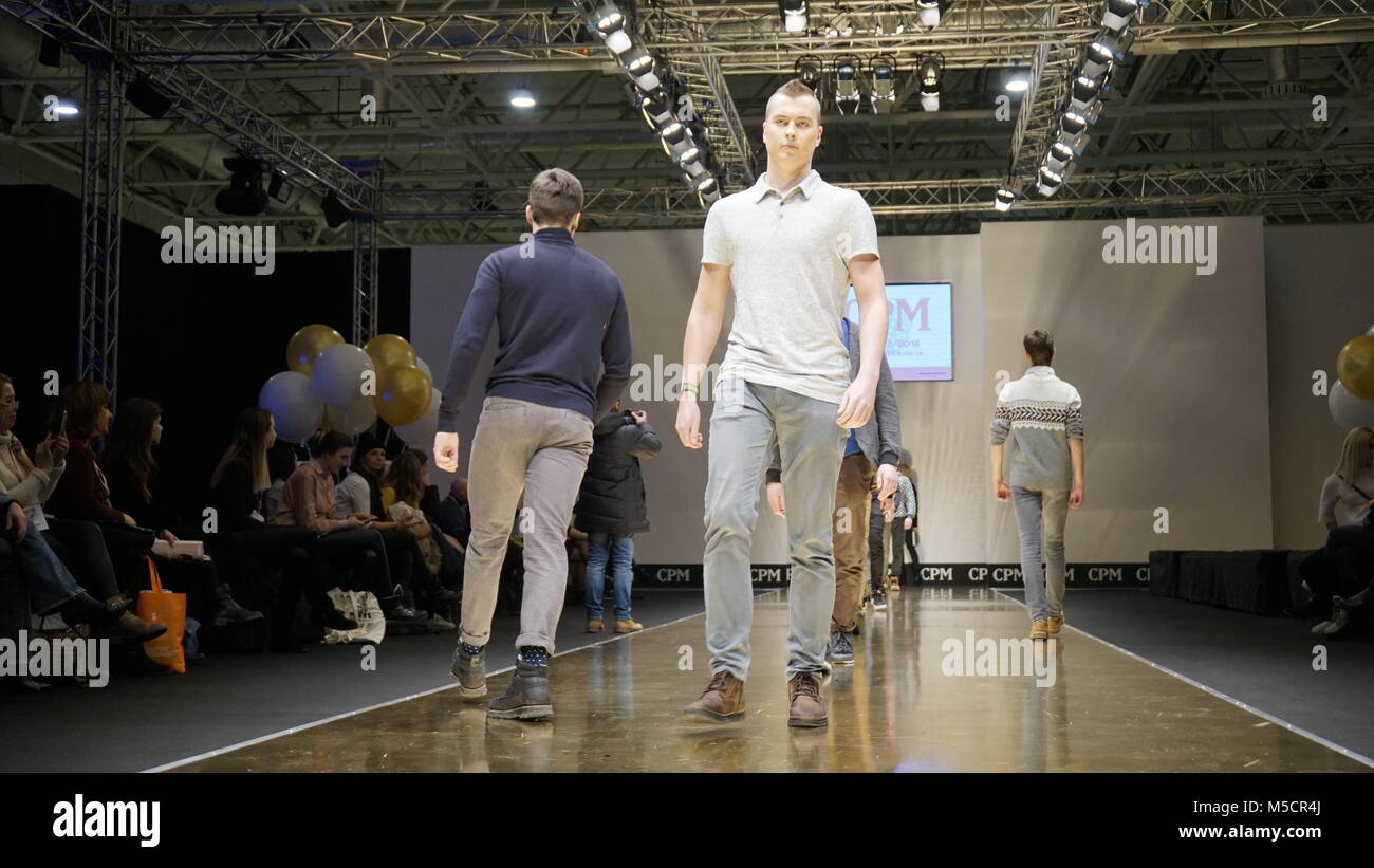 Catwalk model show in Moscow Stock Photo - Alamy