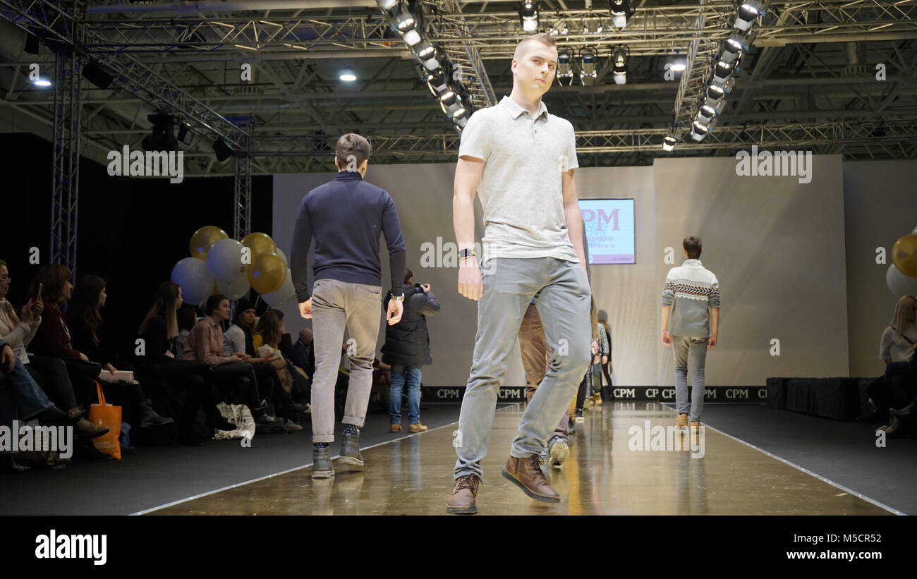Catwalk model show in Moscow Stock Photo - Alamy