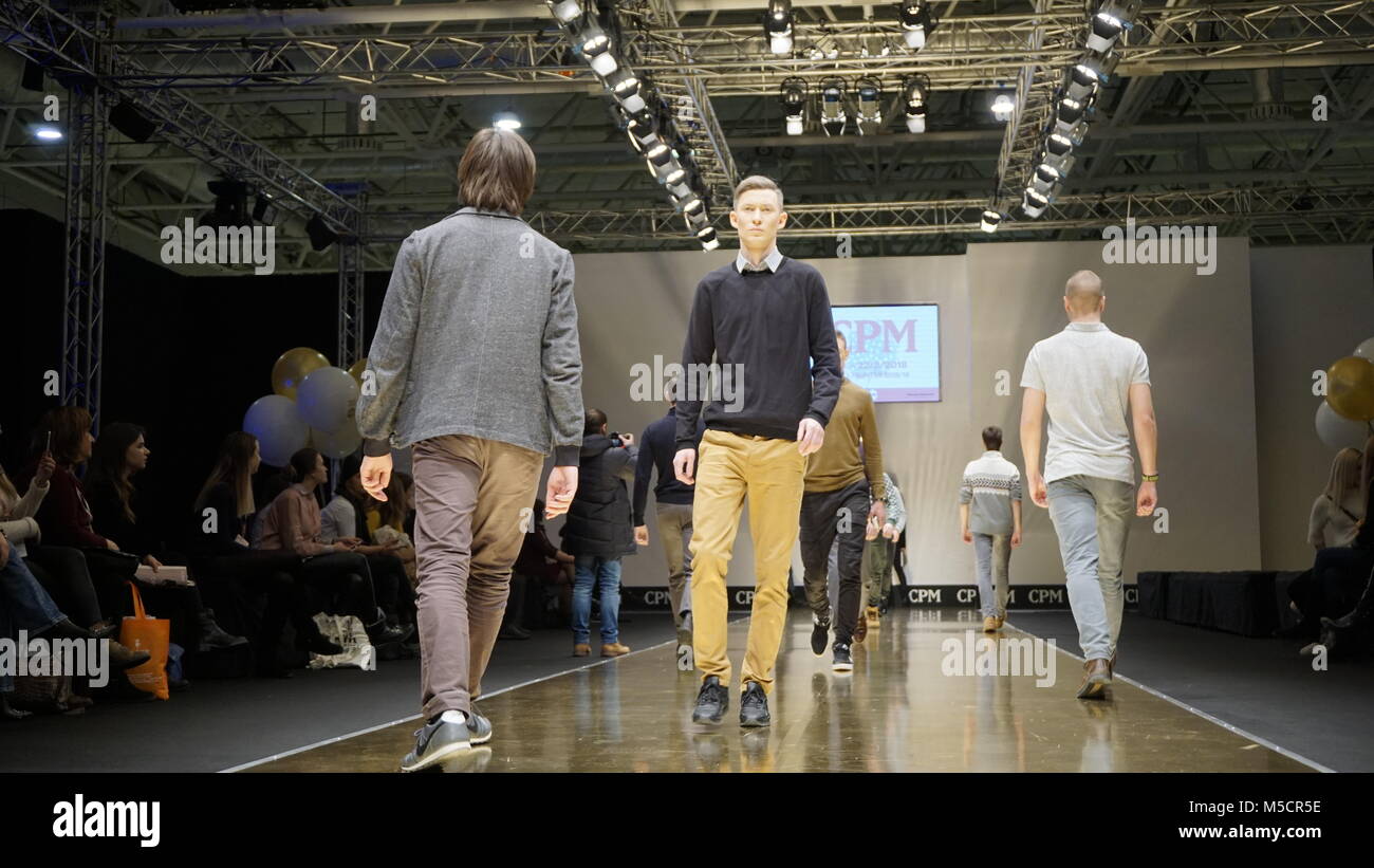 Catwalk model show in Moscow Stock Photo - Alamy