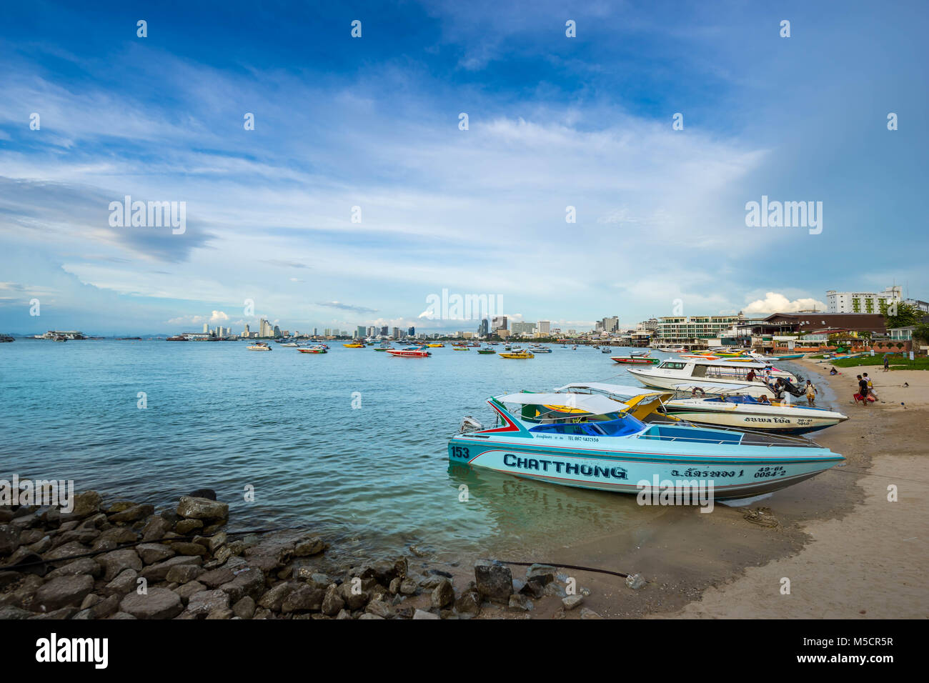 PATTAYA, THAILAND - September 2 : View from Bali Hai Pier Pattaya Bay ...