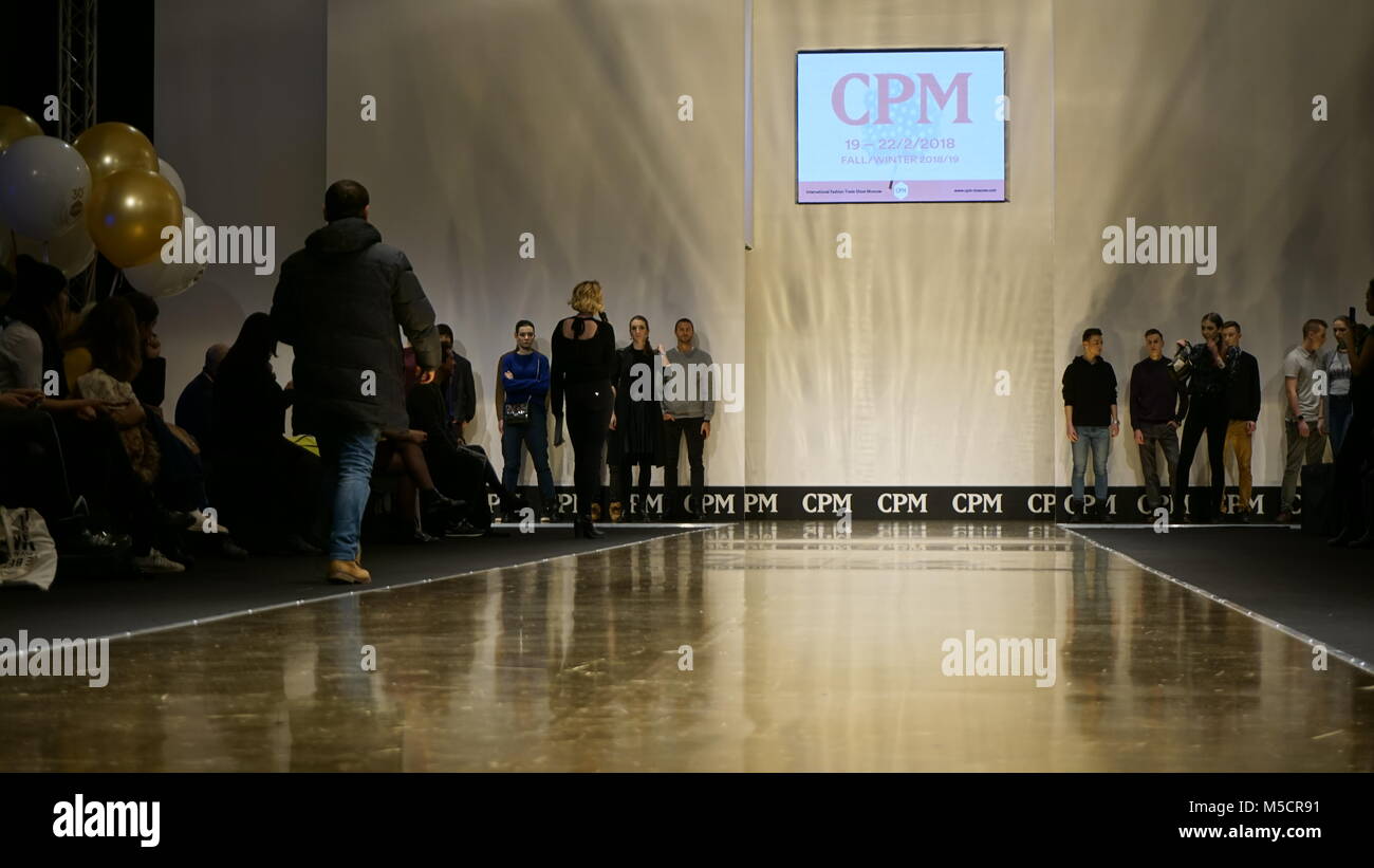 Catwalk model show in Moscow Stock Photo - Alamy