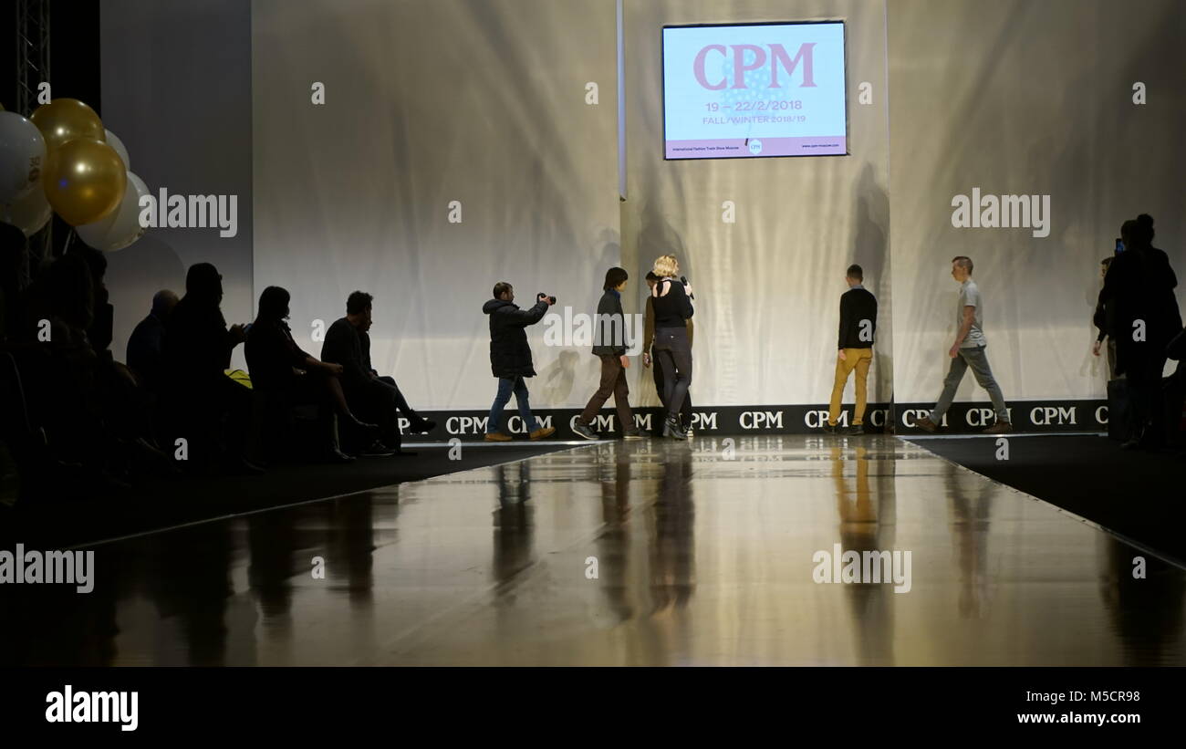 Catwalk model show in Moscow Stock Photo - Alamy