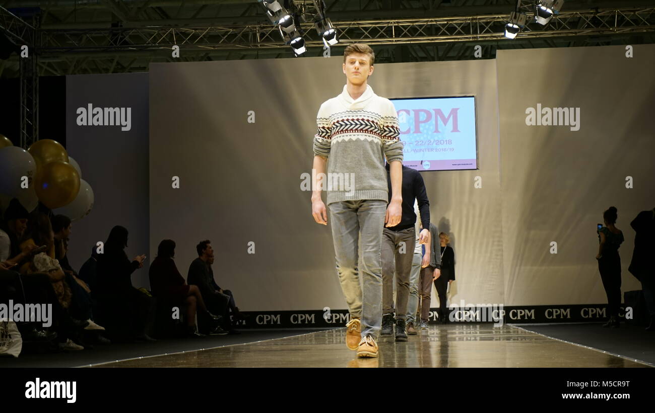 Catwalk model show in Moscow Stock Photo - Alamy