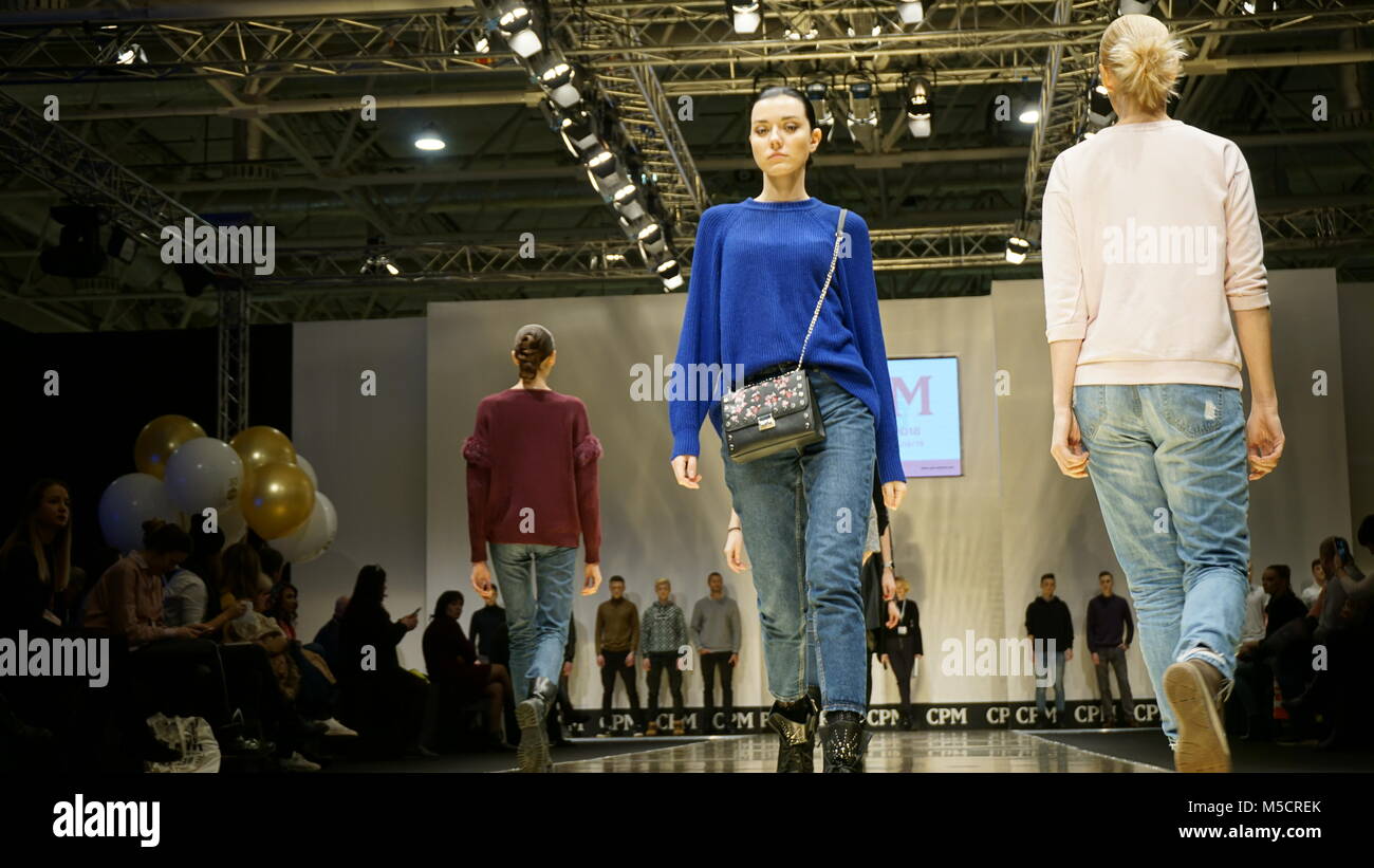 Catwalk model show in Moscow Stock Photo - Alamy
