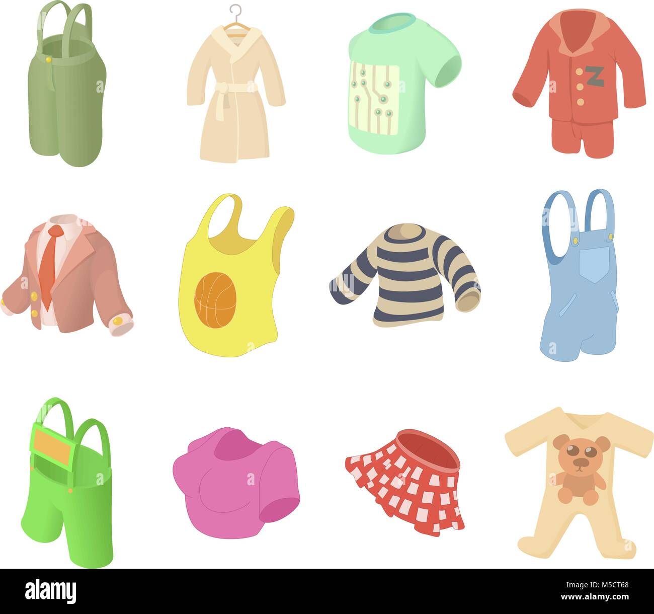 Clothes icon set, cartoon style Stock Vector Image & Art - Alamy