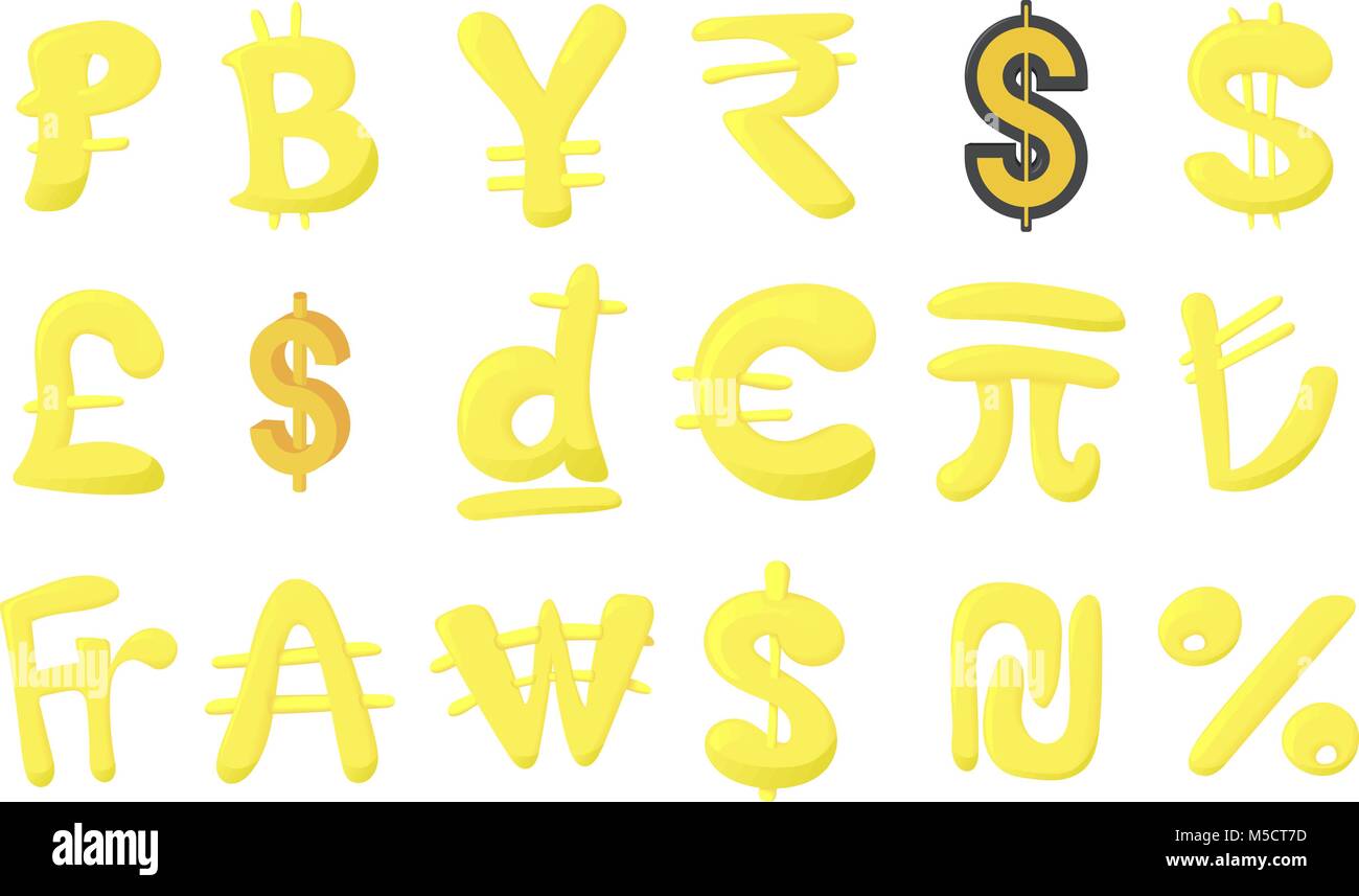 Money sign icon set, cartoon style Stock Vector Image & Art - Alamy