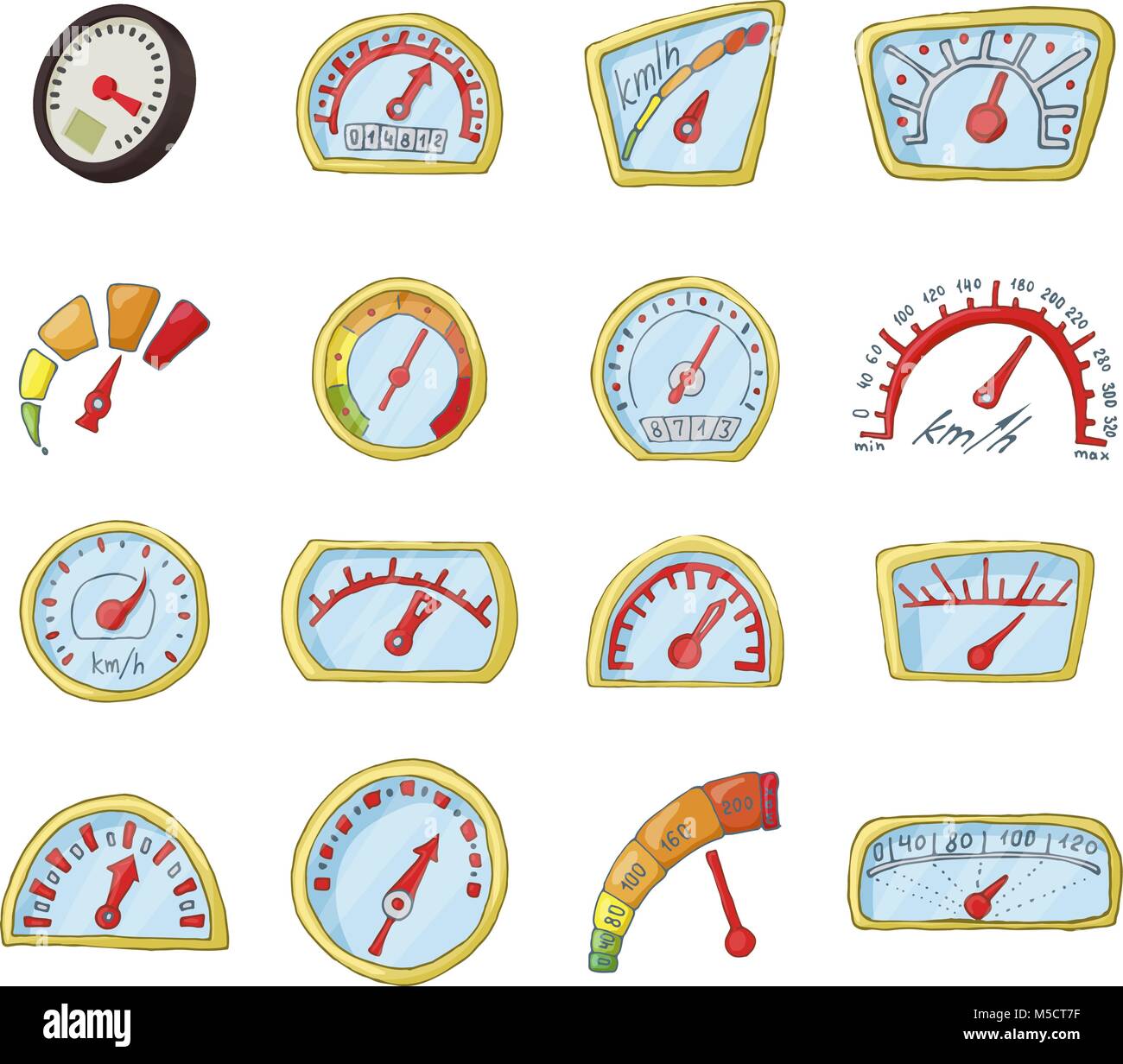 Classic car dashboard Stock Vector Images - Alamy