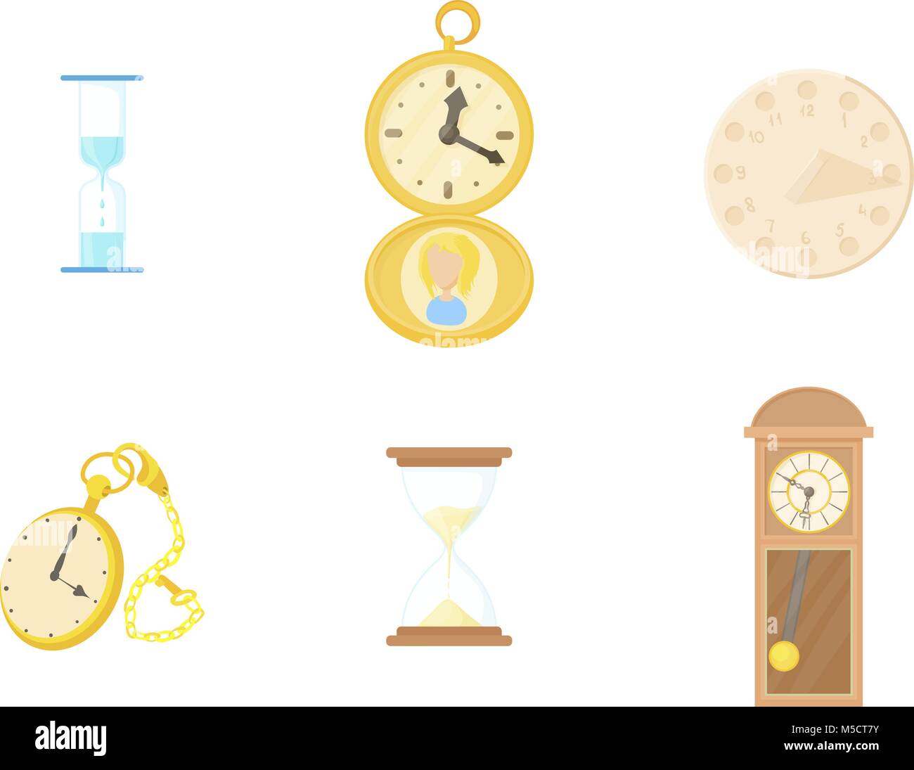 Clock icon set, cartoon style Stock Vector Image & Art - Alamy
