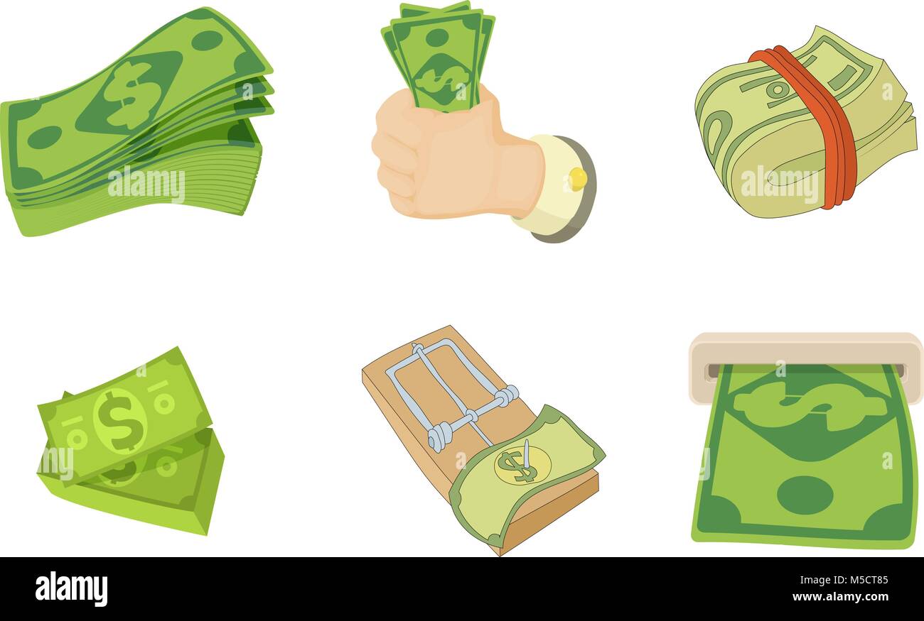Dollar icon set, cartoon style Stock Vector Image & Art - Alamy