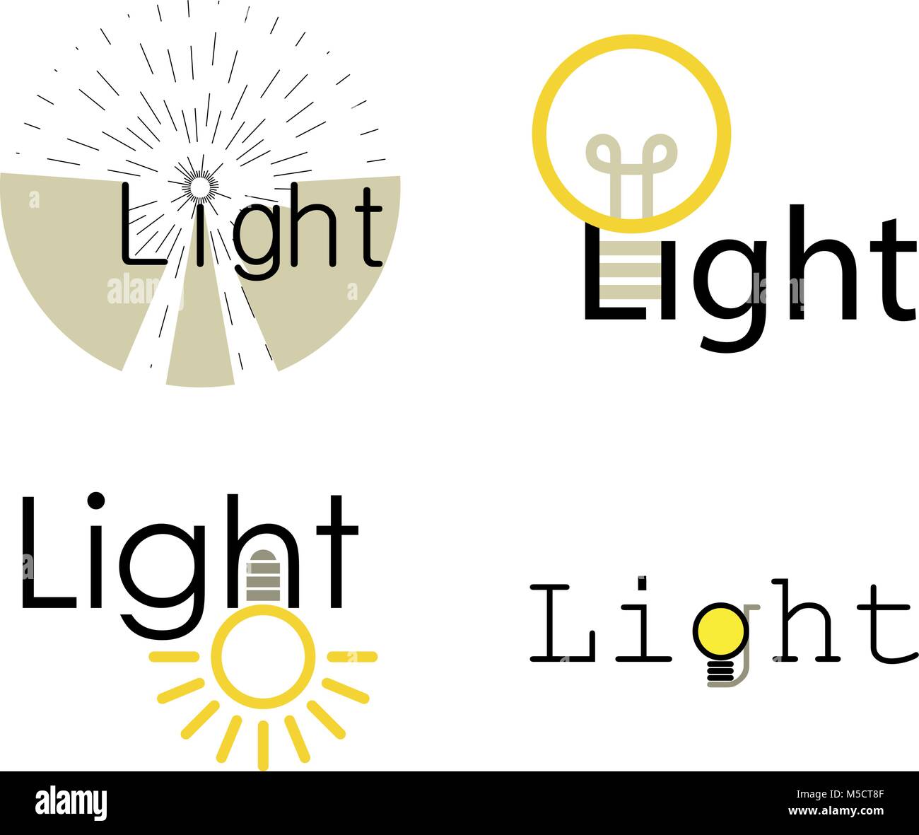 Light logo icon set, cartoon style Stock Vector Image & Art - Alamy