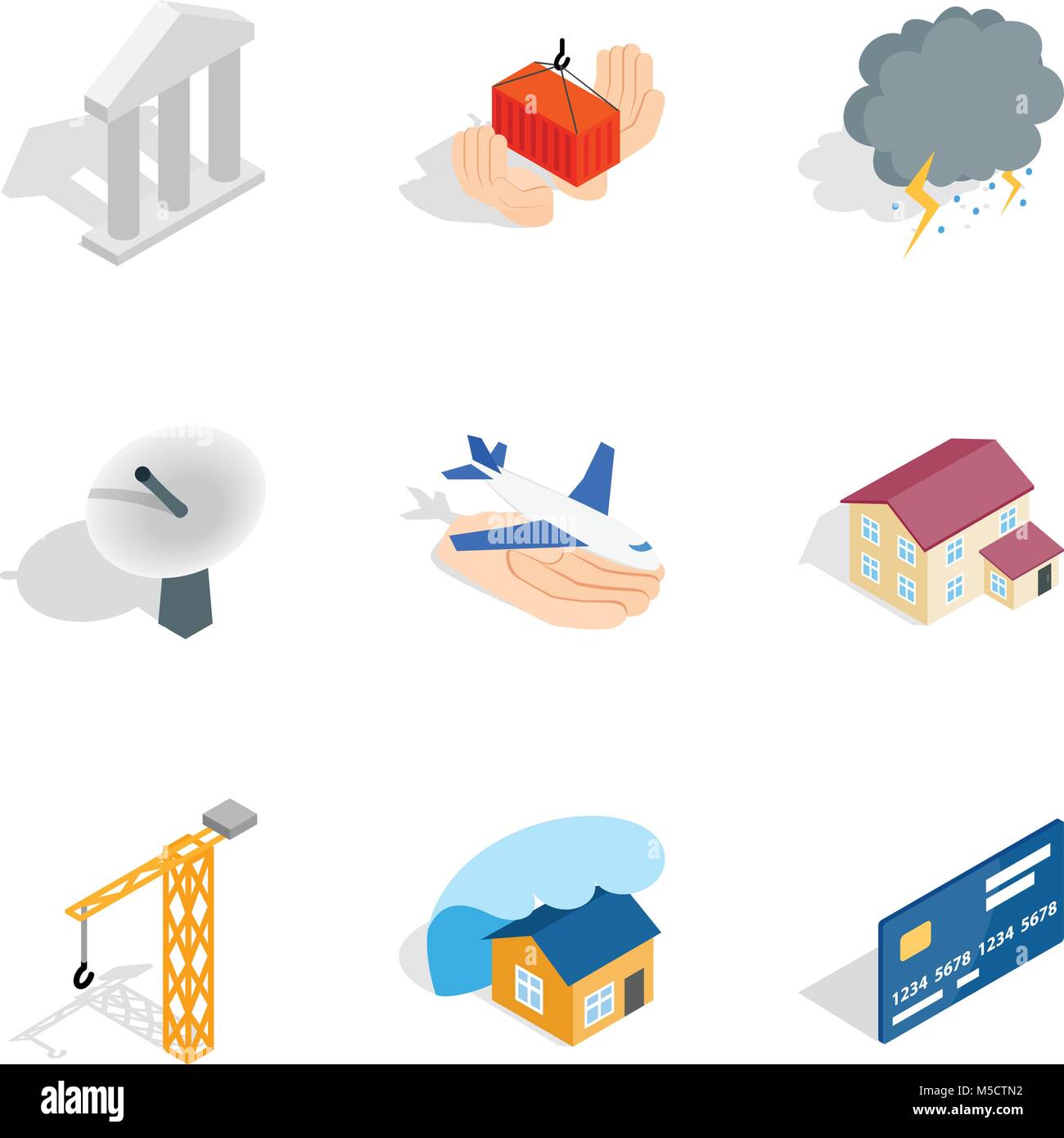 Create icons set, isometric style Stock Vector Image & Art - Alamy