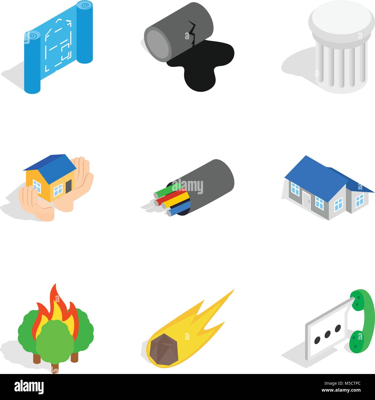 Casing icons set, isometric style Stock Vector Image & Art - Alamy
