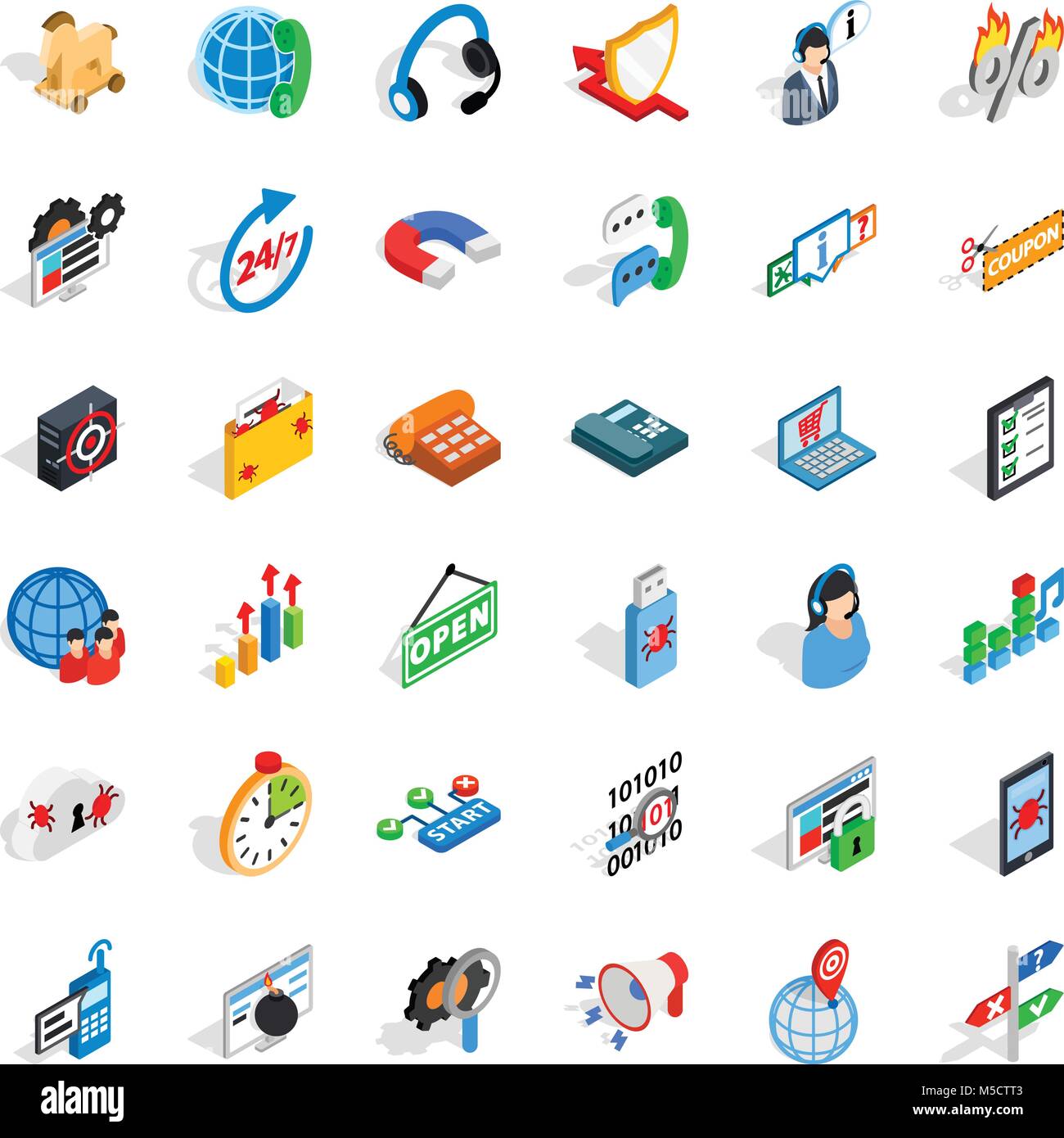 Power system icons set, isometric style Stock Vector Image & Art - Alamy