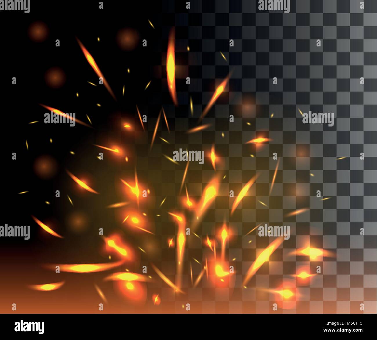 Fire sparks flying particles Stock Vector Images - Alamy