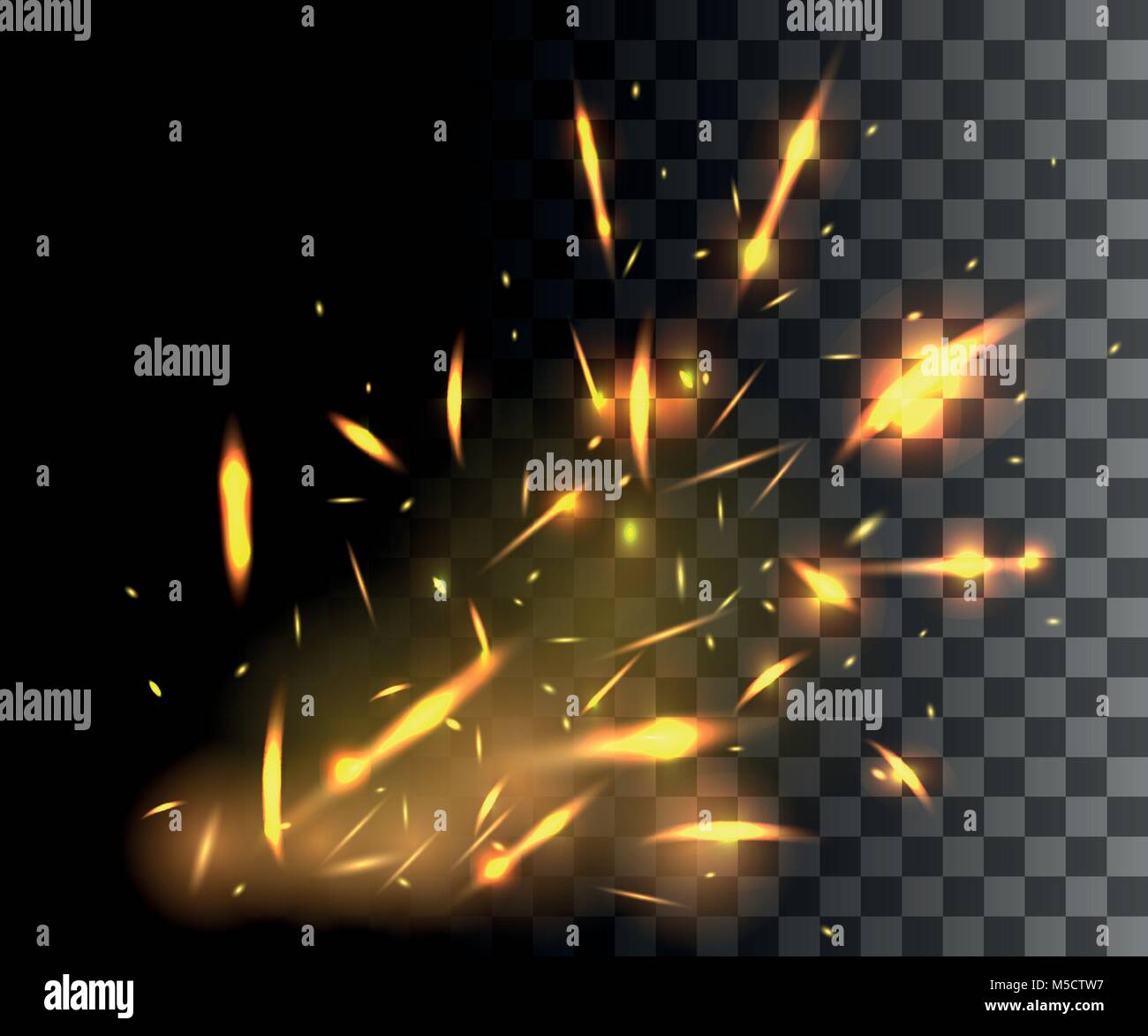 Fire sparks flying particles Stock Vector Images - Alamy