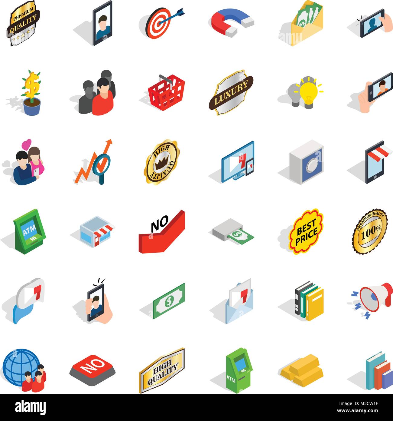 New enterprise icons set, isometric style Stock Vector Image & Art - Alamy