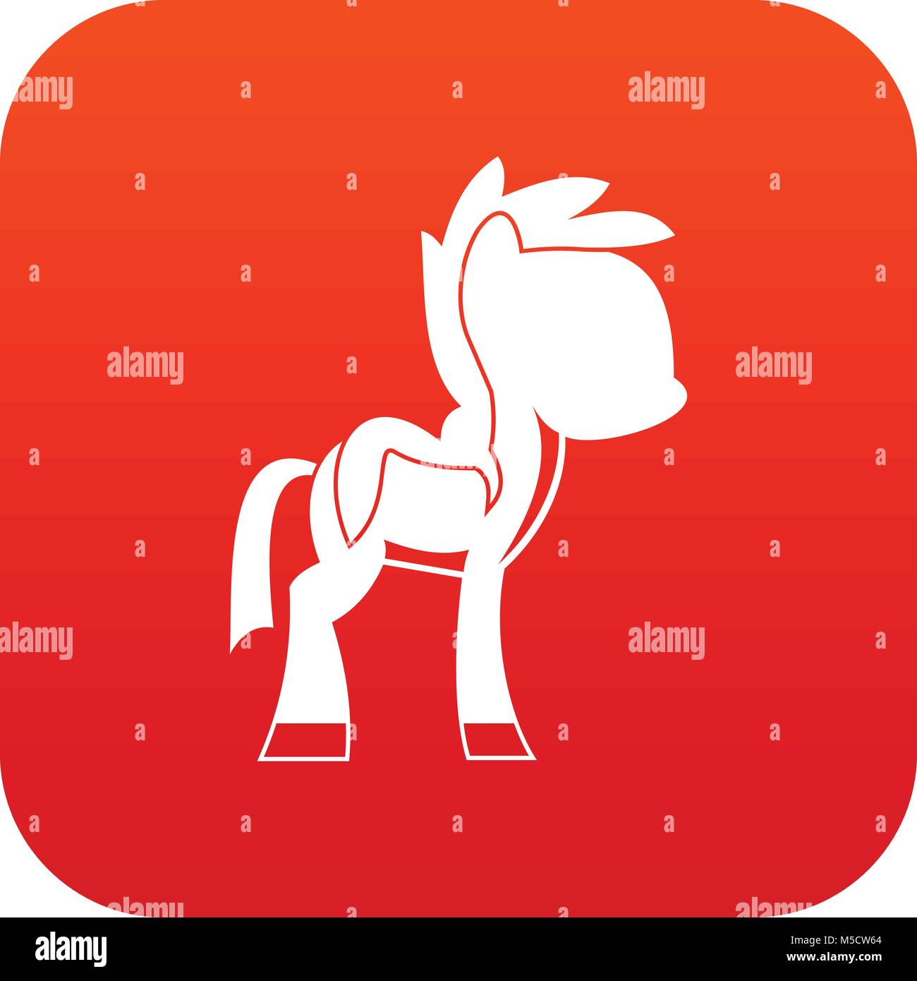 Little pony icon digital red Stock Vector Image & Art - Alamy