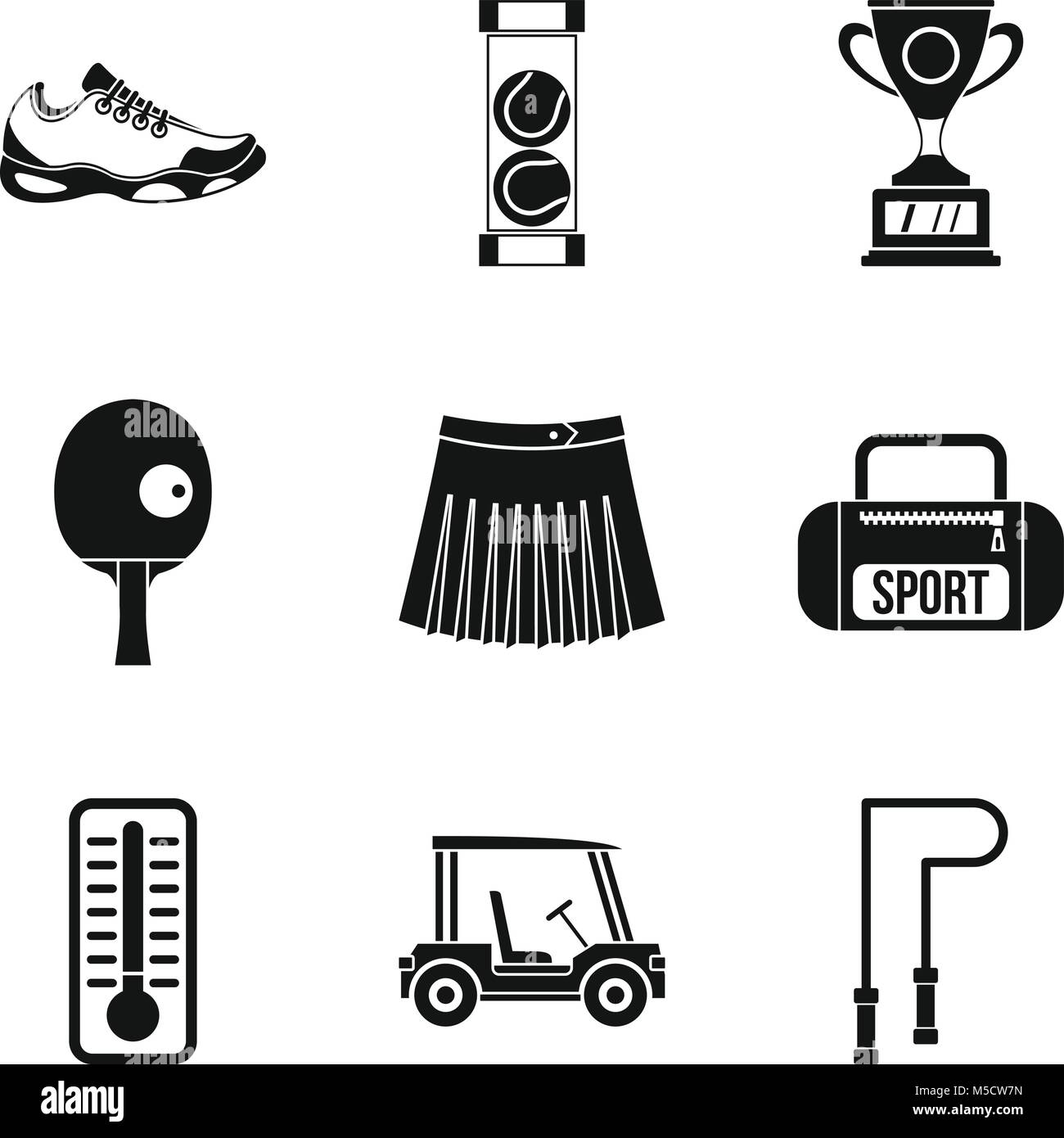 Sport workout icons set, simple style Stock Vector Image & Art - Alamy