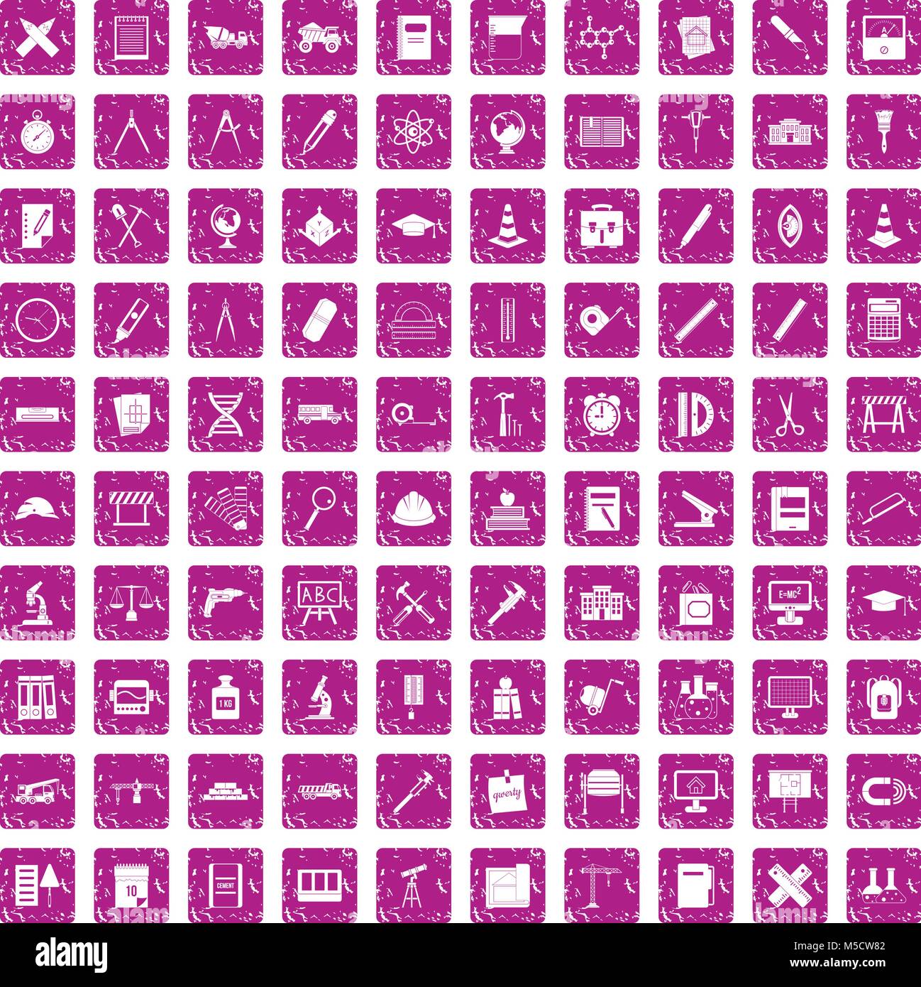 100 compass icons set grunge pink Stock Vector Image & Art - Alamy