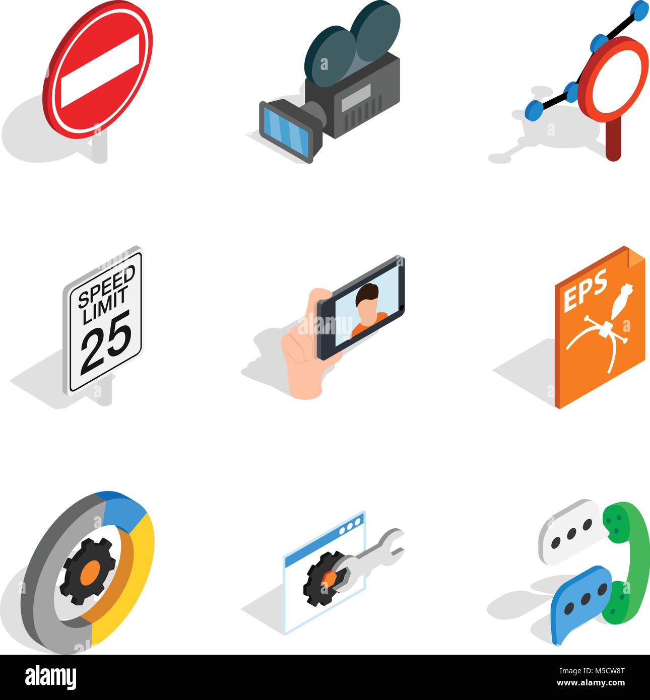 Social engineering icons set, isometric style Stock Vector Image & Art ...