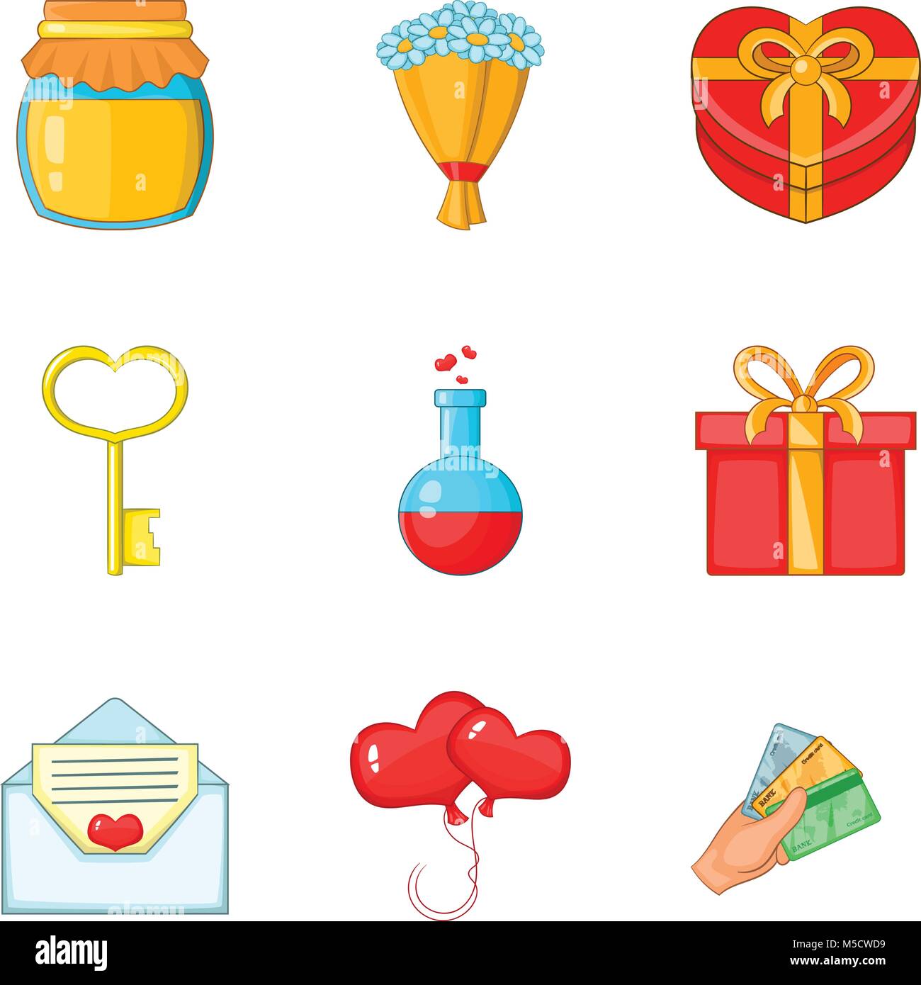 Beloved icons set, cartoon style Stock Vector Image & Art - Alamy