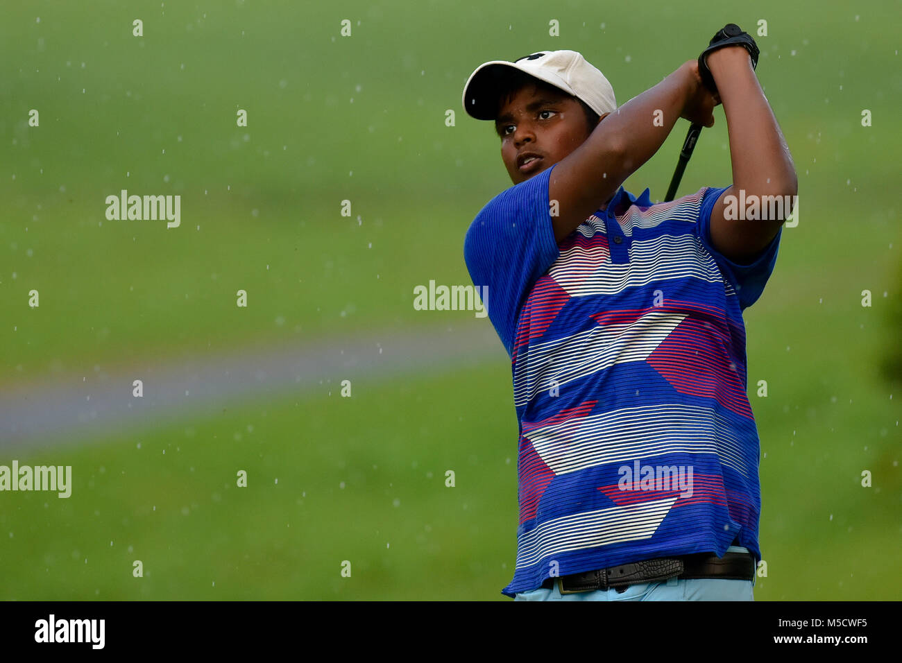 Danau, UKM Bangi - FEBRUARY 10: Dylan Alvin Augustine takes his tee ...