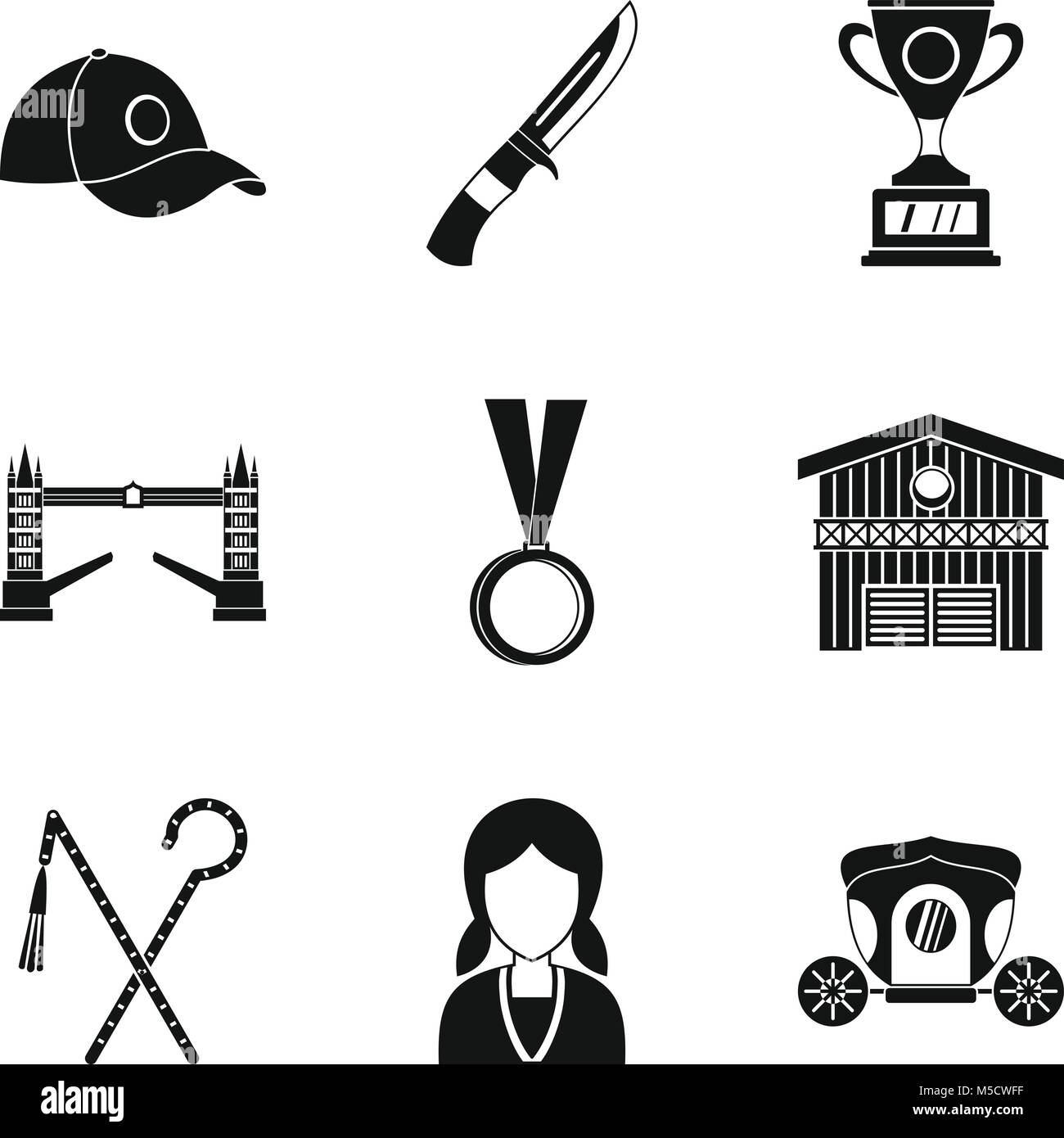 Equestrian icons set, simple style Stock Vector Image & Art - Alamy