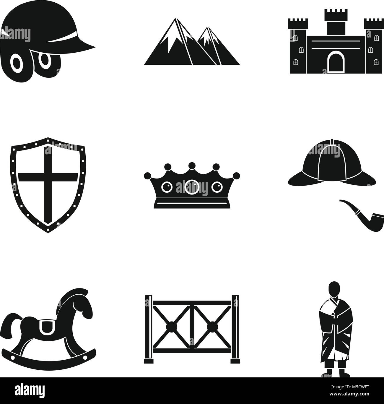 Rider icons set, simple style Stock Vector Image & Art - Alamy