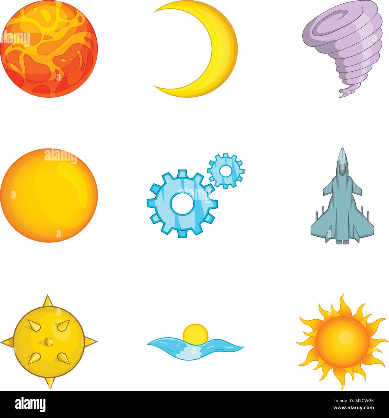 Space research icons set, cartoon style Stock Vector Image & Art - Alamy
