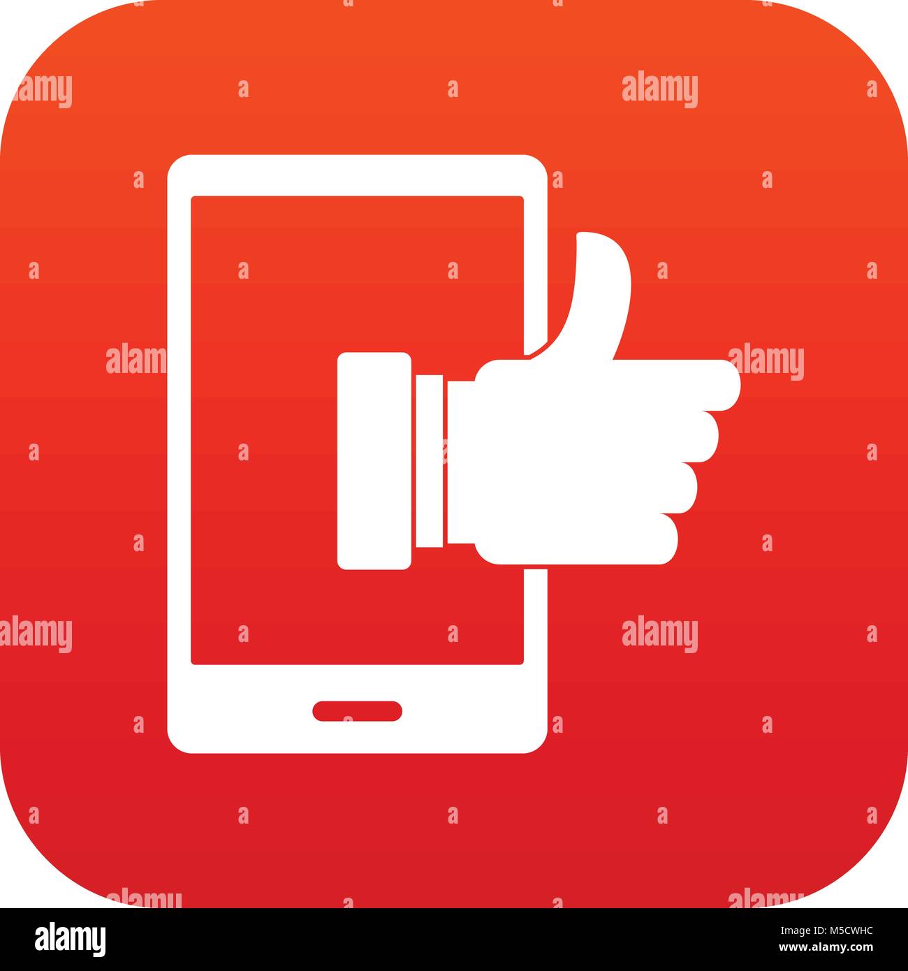 Super phone icon digital red Stock Vector Image & Art - Alamy