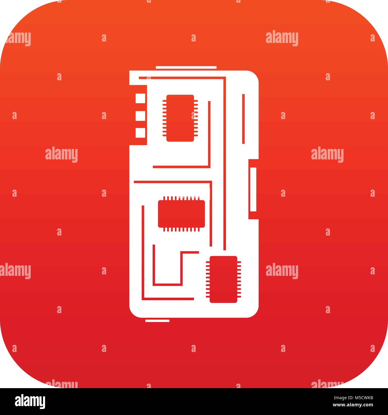 Phone chip icon digital red Stock Vector Image & Art - Alamy