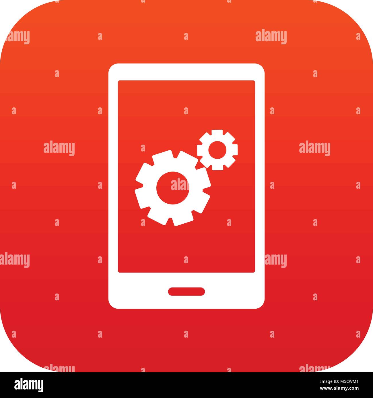 Working phone icon digital red Stock Vector Image & Art - Alamy