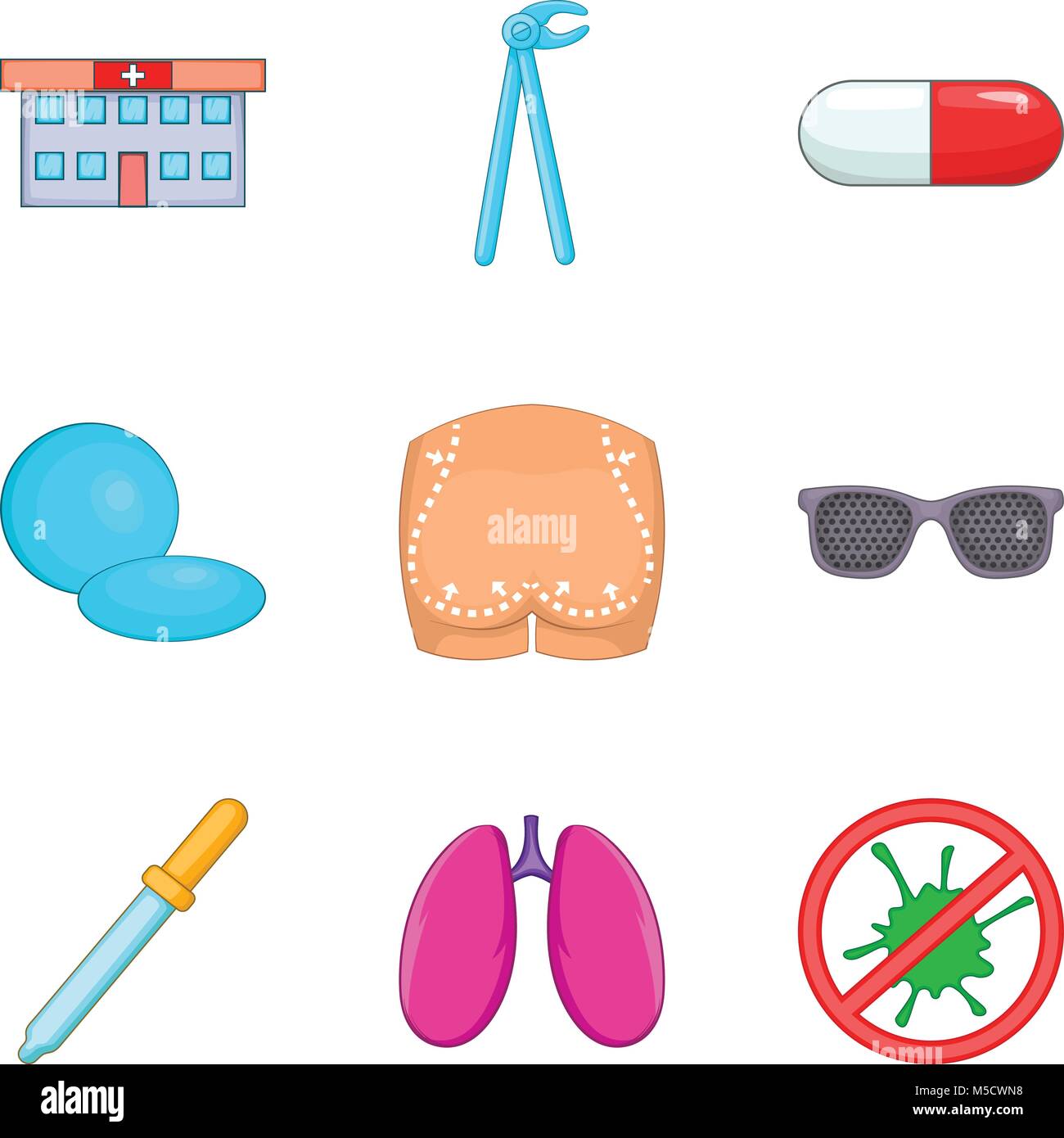 Medical Checkup Icons Set Cartoon Style Stock Vector Image And Art Alamy