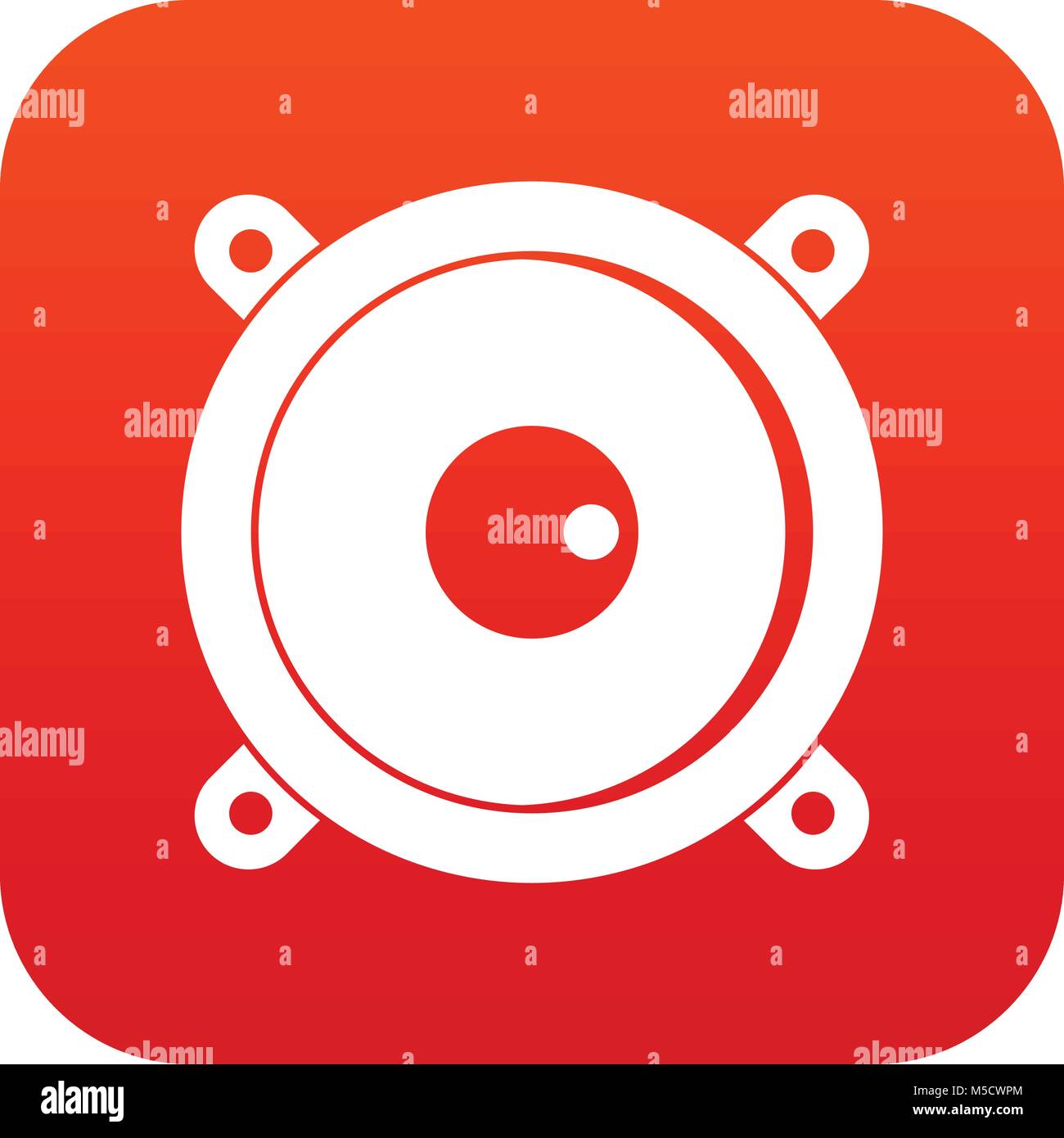 Audio speaker icon digital red Stock Vector Image & Art - Alamy